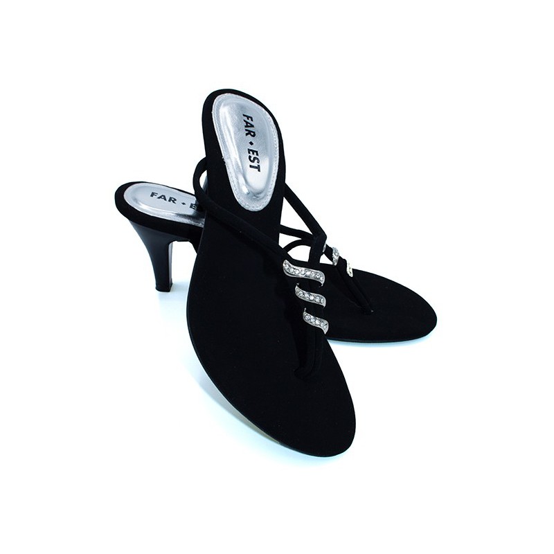 Mules à talon fin avec entre-doigts SEGA